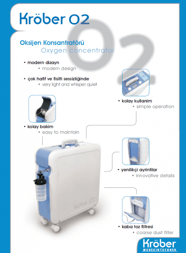 Kröber O2 Oksijen Konsantratörü | Can Medikal